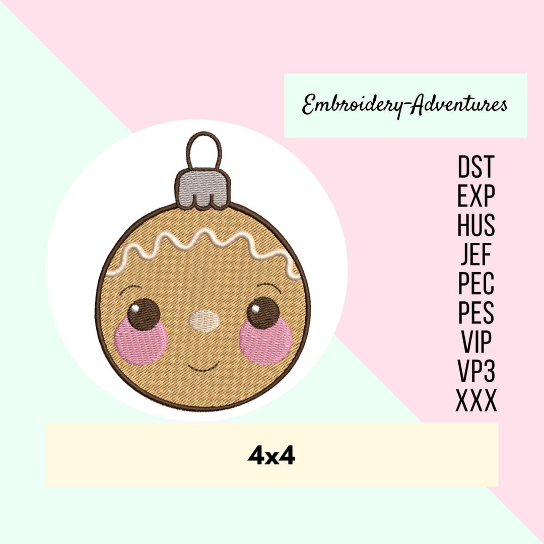 Christmas Gingerbread Man Embroidery Design | Machine Embroidery ...