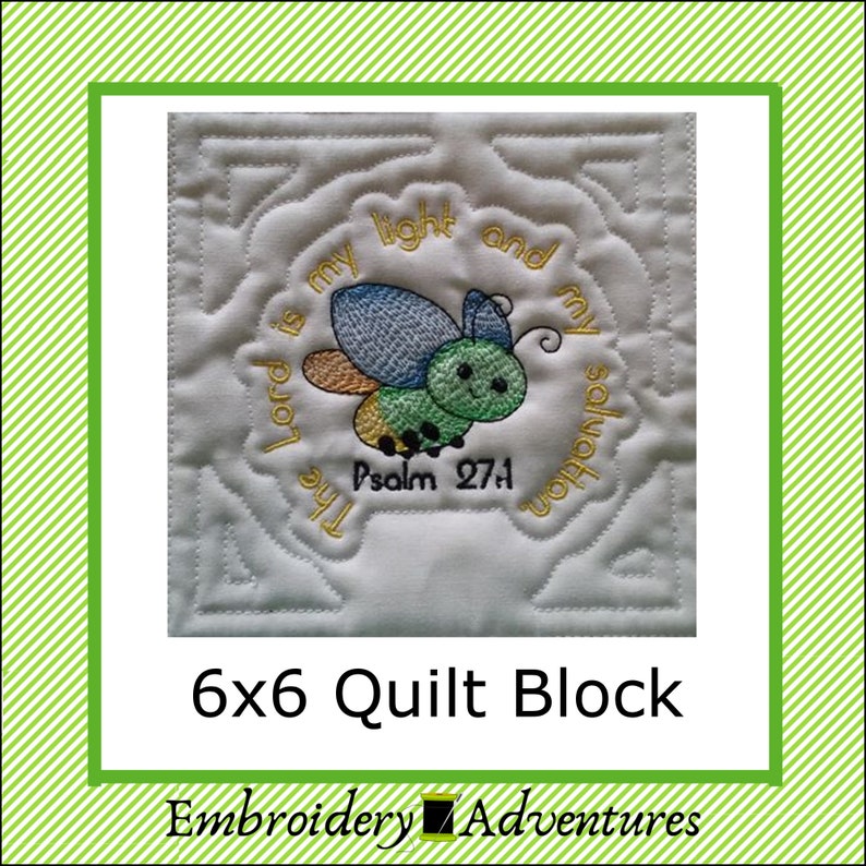 In the Hoop Quilt Block Scripture Machine Embroidery Design - Etsy