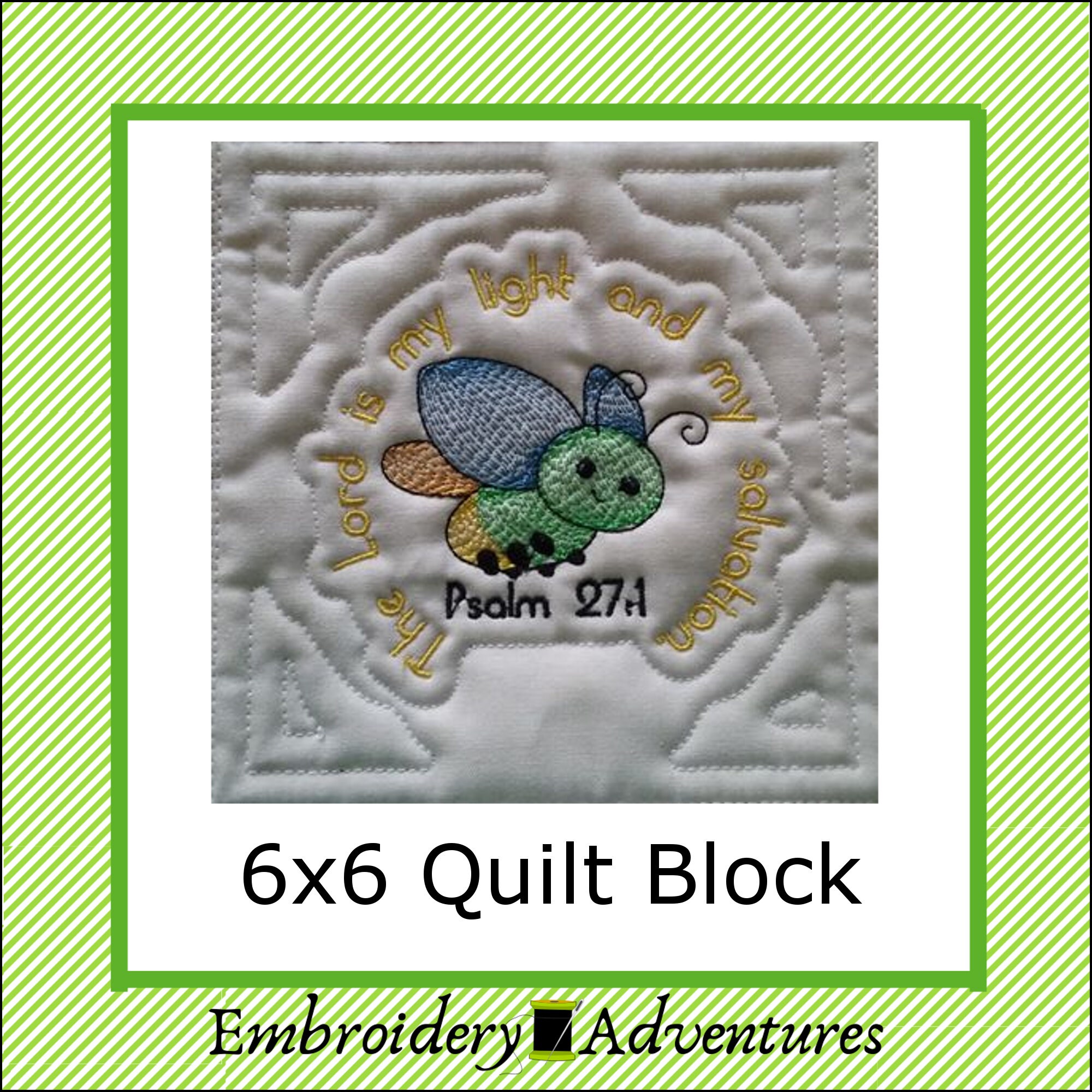 In the Hoop Quilt Block Scripture Machine Embroidery Design | Etsy