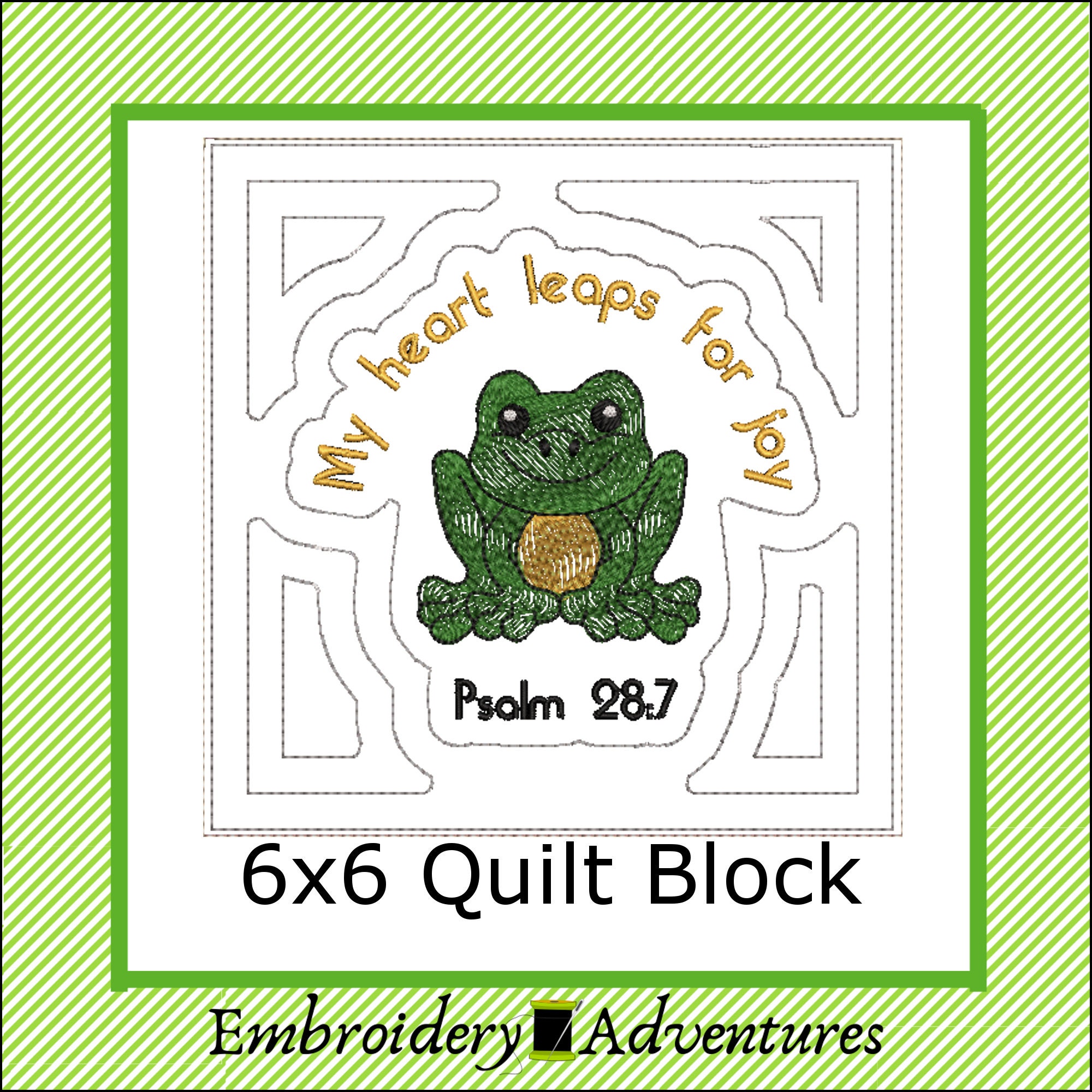 In the Hoop Quilt Block Scripture Machine Embroidery Design | Etsy