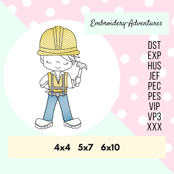 Construction Worker Pattern - Etsy