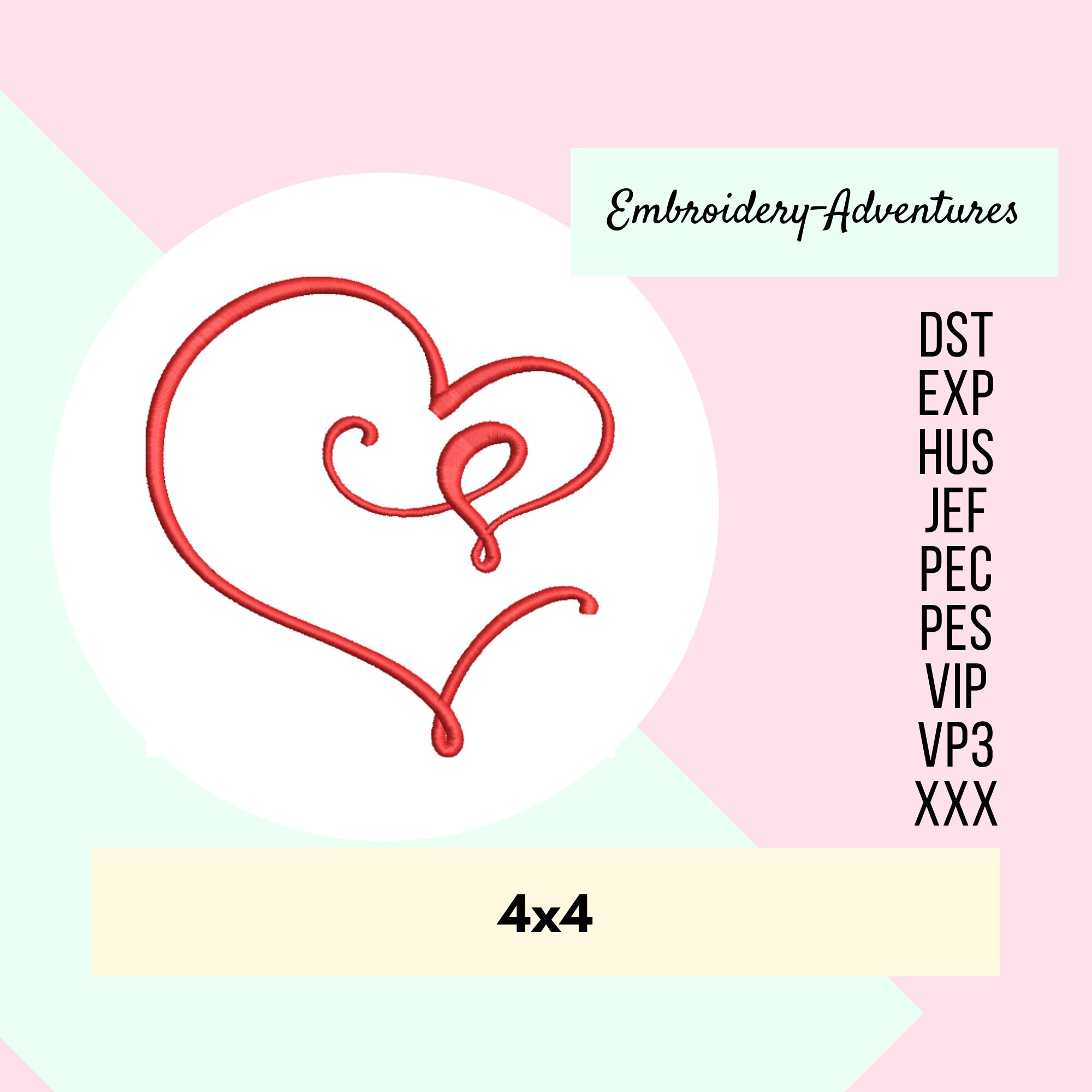 Monogram Heart Letter S Embroidery Design - Etsy