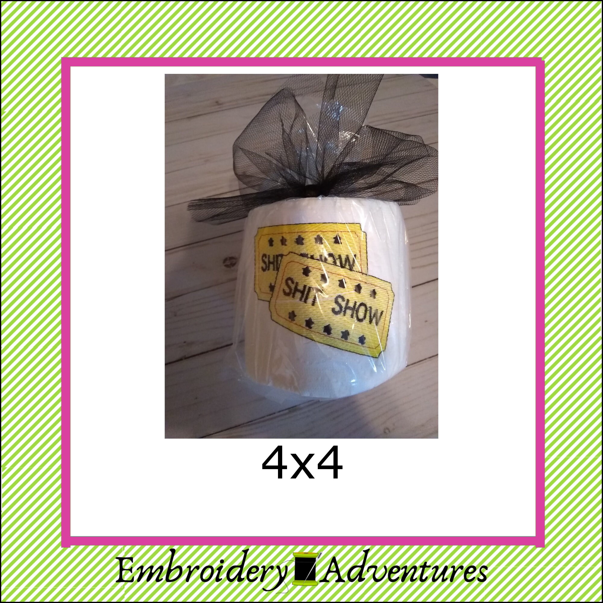 Tickets to the Shit Show 4x4 Embroidery Design - Etsy