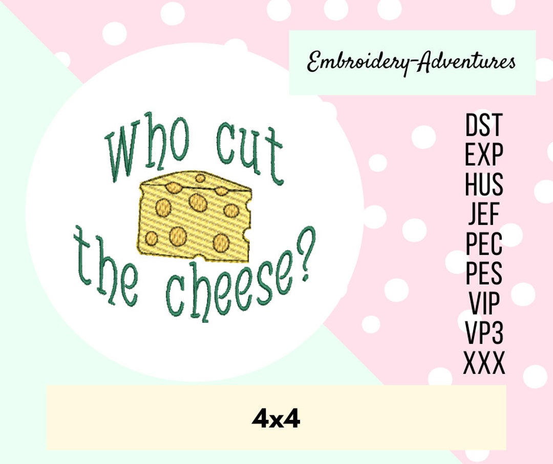 Who Cut the Cheese Toilet Paper Embroidery Design 4x4 - Etsy