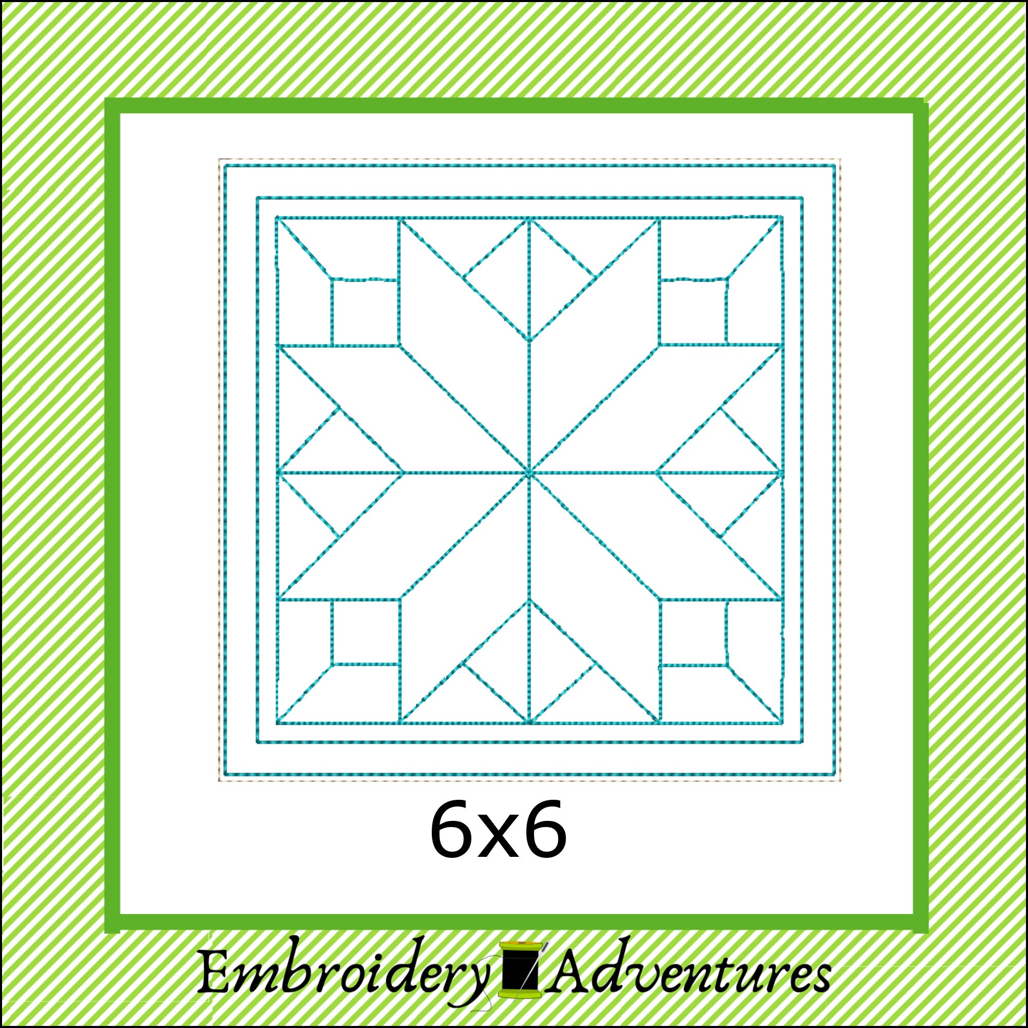 Hunter's Star Trapunto Quilt Block, in the Hoop Machine Embroidery ...