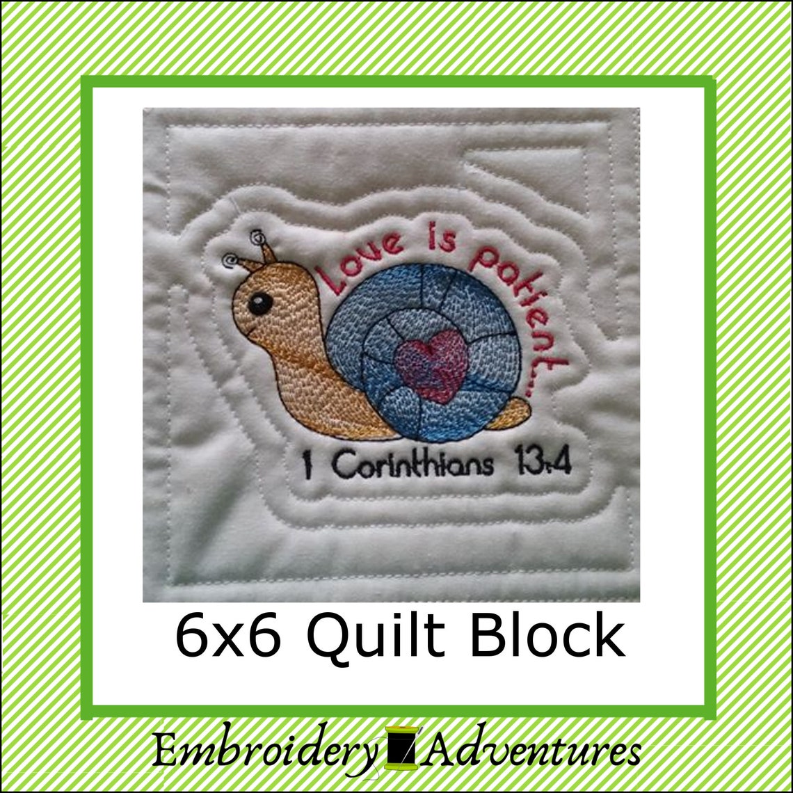 In the Hoop Quilt Block Scripture Machine Embroidery Design - Etsy