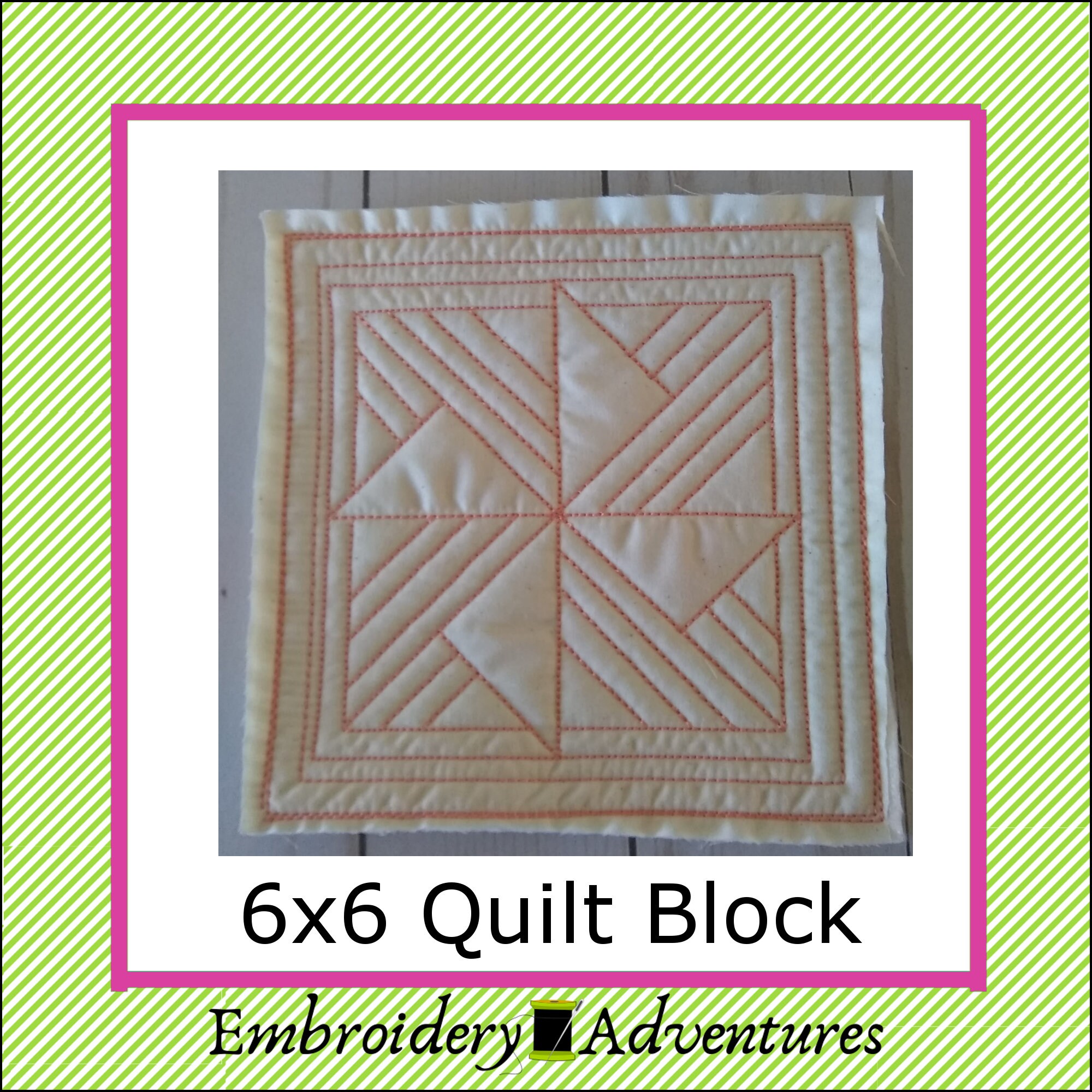 Pinwheel Trapunto Quilt Block In The Hoop Machine Embroidery | Etsy