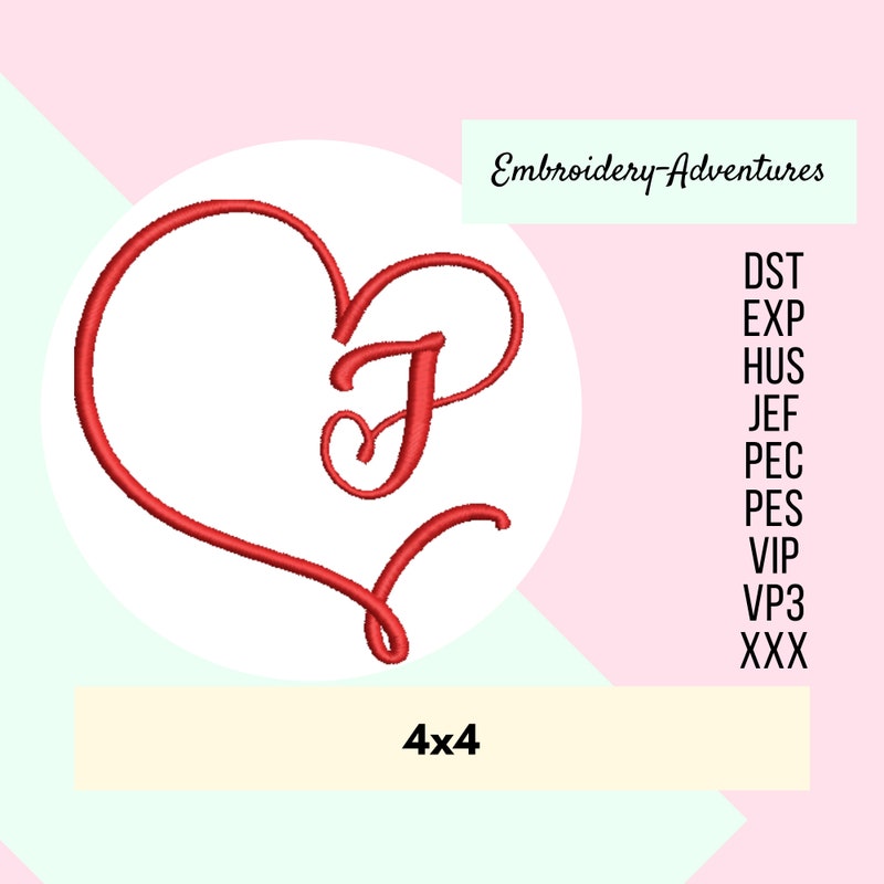 Letter J Embroidery - Etsy