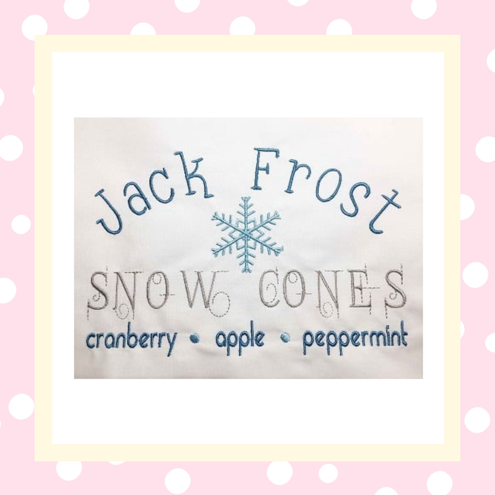 Jack Frost Snow Cones Machine Embroidery Design, Multiple Sizes ...