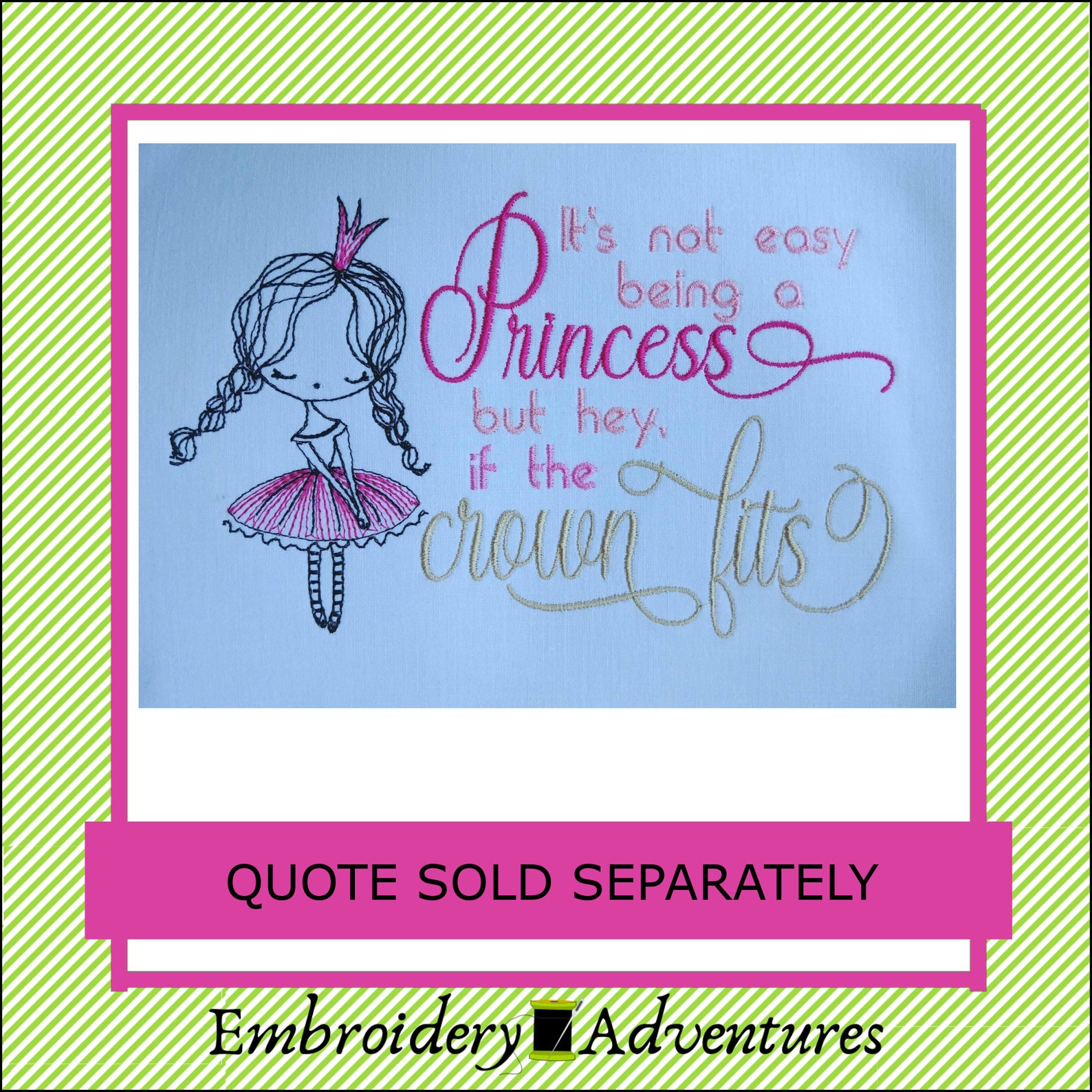 Princess Character Sketch Machine Embroidery Design - Etsy