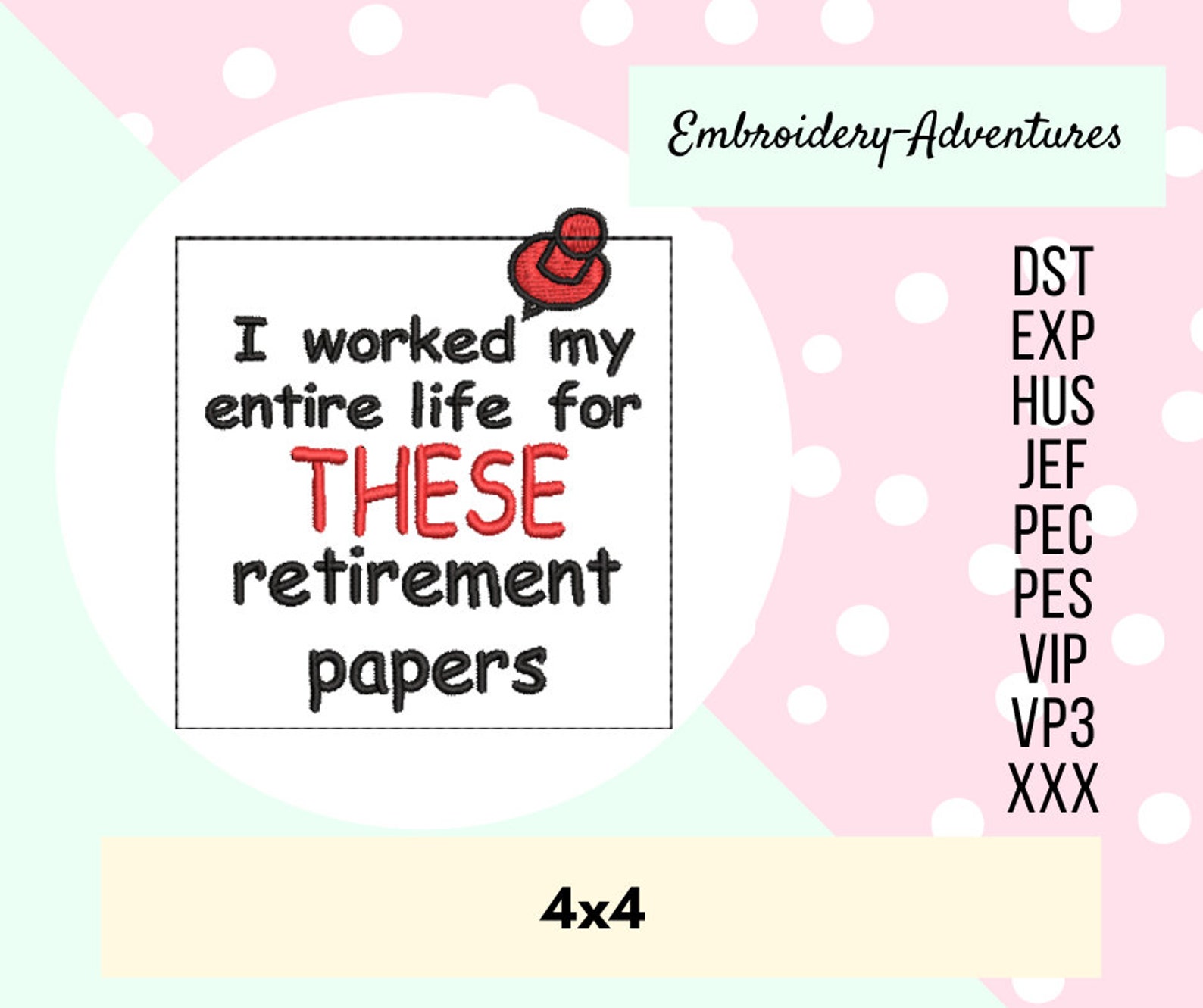 Retirement Machine Embroidery Design, Embroidered Toilet Paper, I ...