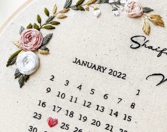 Embroidery Calendar - Etsy