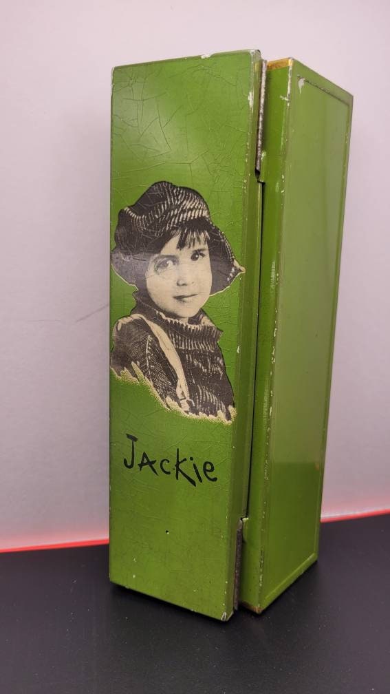 1920's, Jackie Coogan, Green Metal Pencil Case. - Etsy