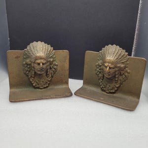 Pair of Vintage, Native Indian, Cast Iron Bookends. - Etsy