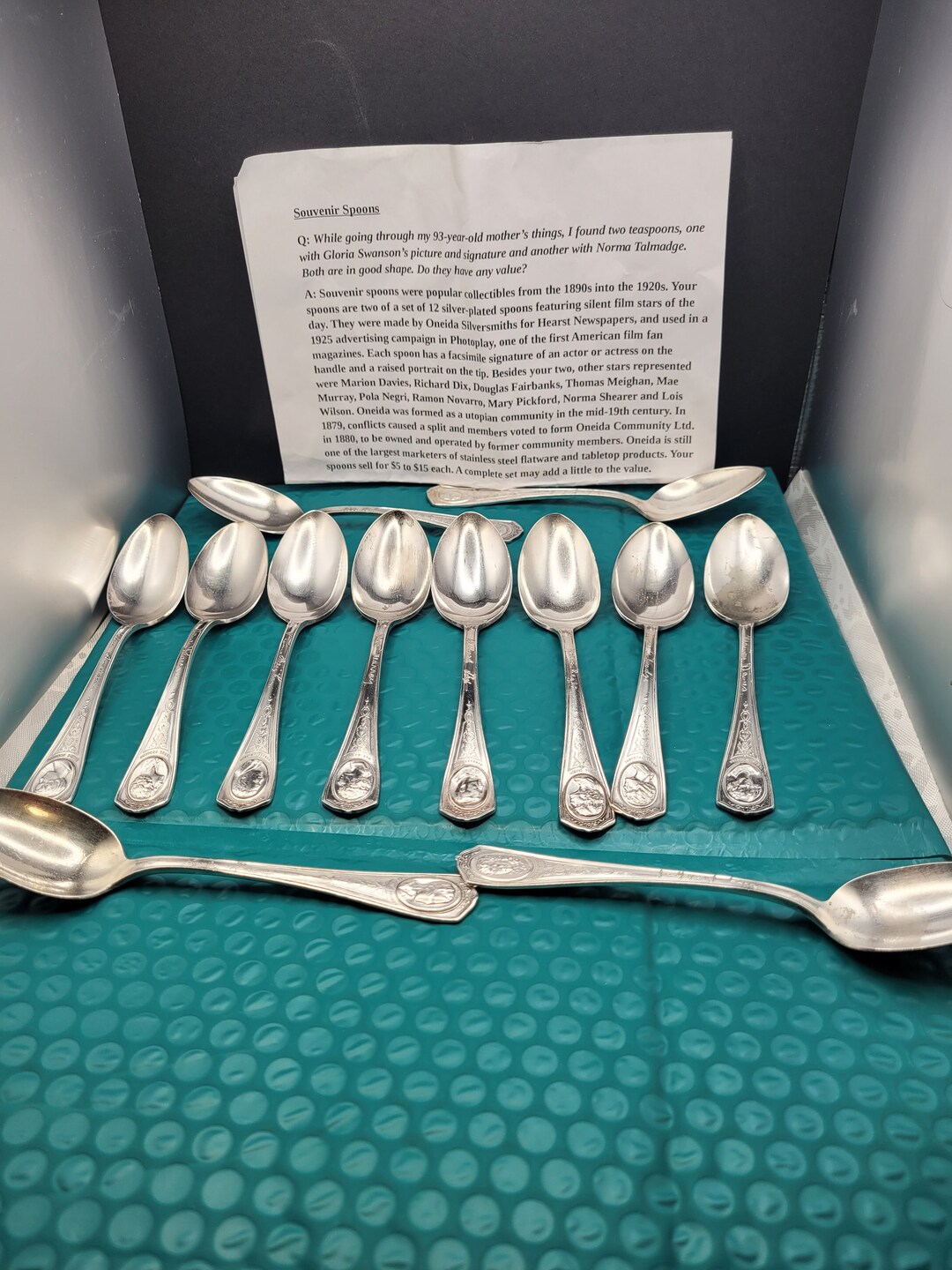 Complete Set, 1920's, Silent Movie Star Spoons - Etsy