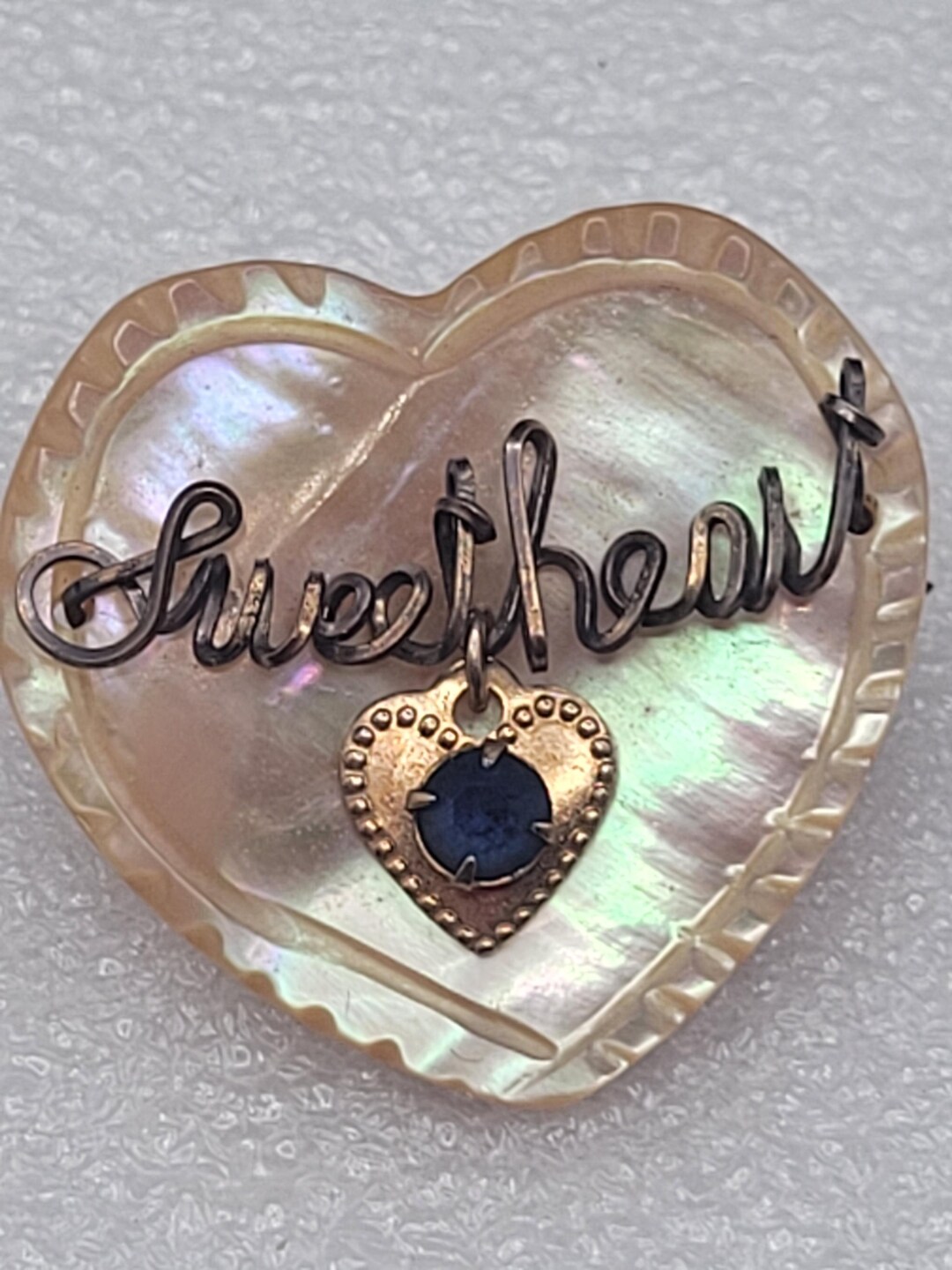 Handmade SHELL, Heart Shaped, WWII Sweetheart Pin. - Etsy