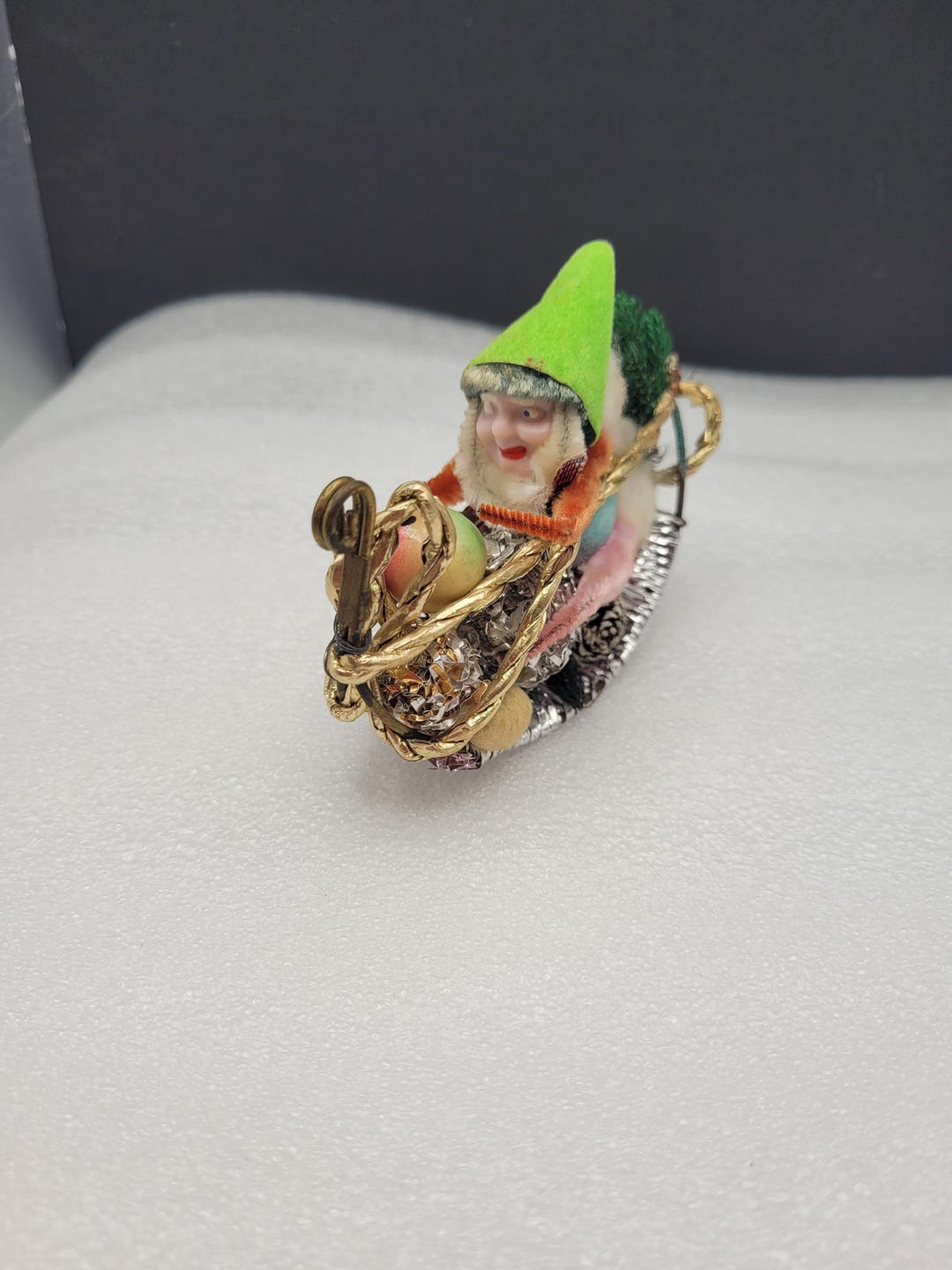 Midcentury,christmas Knome/ Elf in Sled. - Etsy