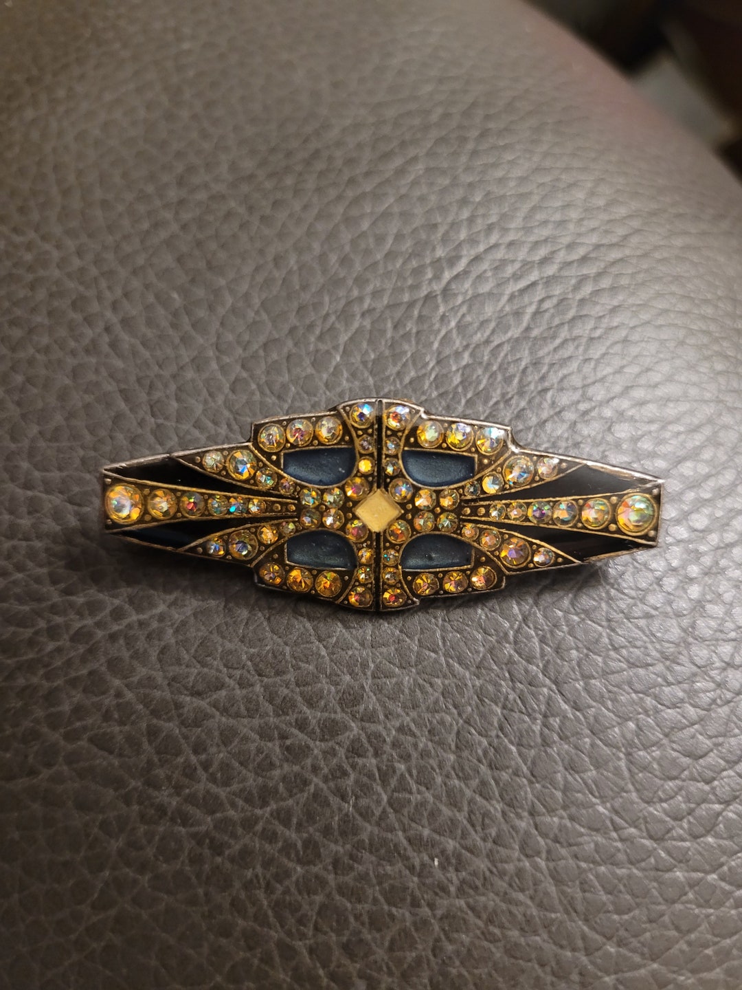 Pierre Bex, Art Deco Rhinestone Pin - Etsy