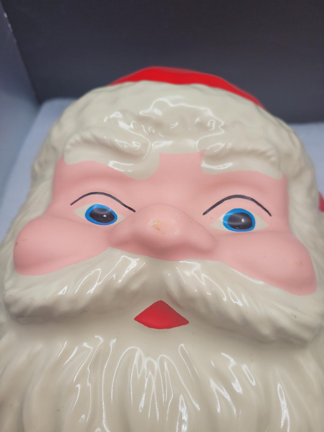 Midcentury Large Plastic Santa Mask - Etsy