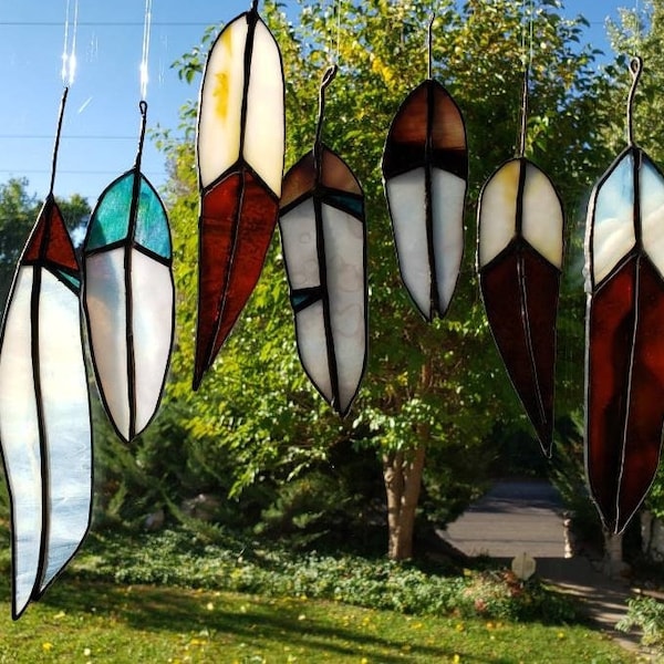 Stain Glass Feather - Etsy