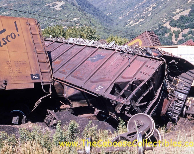 Rio Grande Railroad Train Wreck Near Thistle Utah 1970 Rare Vintage ...