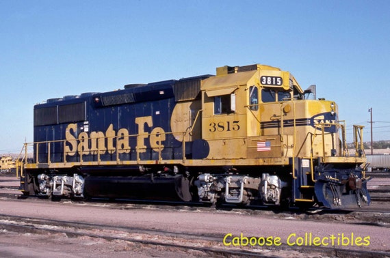Color Engine 3806 in Pueblo Colorado Vintage Photo Slide #1255 Santa Fe ...