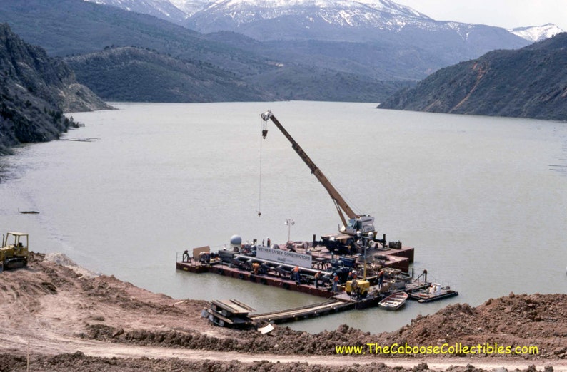 Rio Grande Railroad Barge on Lake at Thistle Utah Rare - Etsy