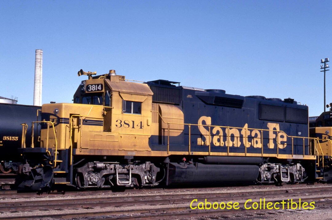 Santa Fe Railroad Engine 3814 Vintage Photo Slide r333 - Etsy