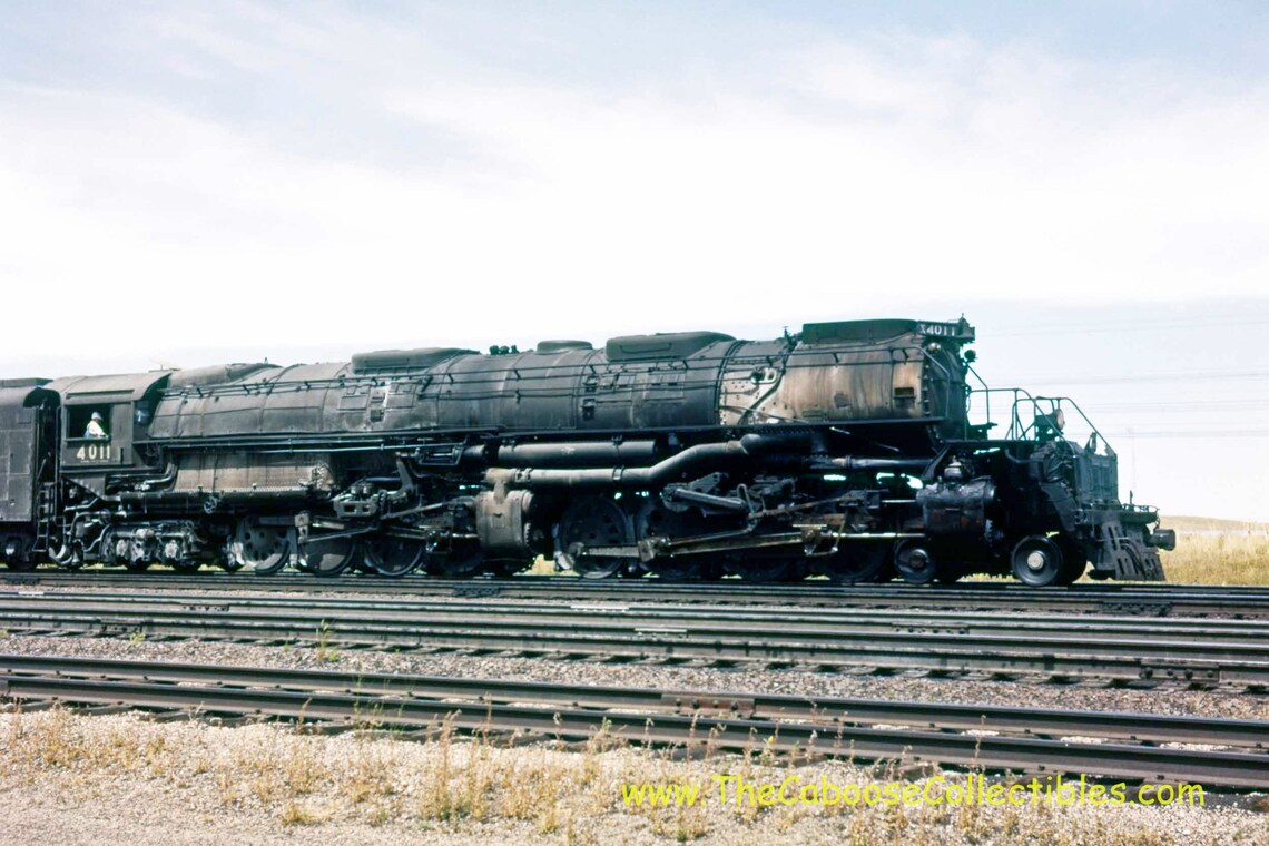 Union Pacific Railroad Big Boy Engine 4011 on Sherman Hill Line Wyoming 1957 Rare Vintage Photo ...