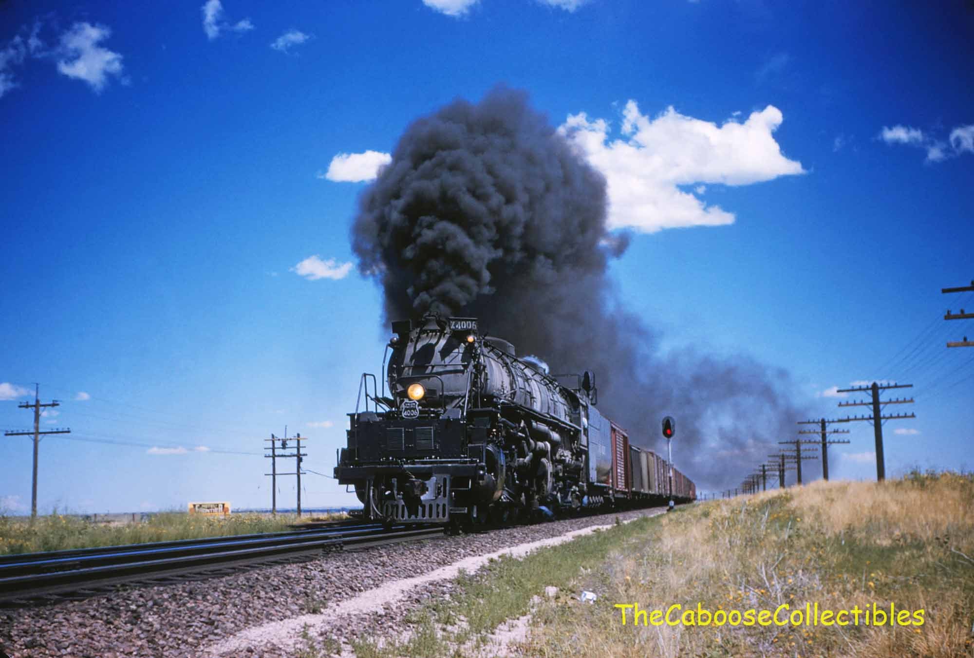 Union Pacific Railroad Big Boy Engine 4006 à Sherman Hill Wyoming 1956 ...