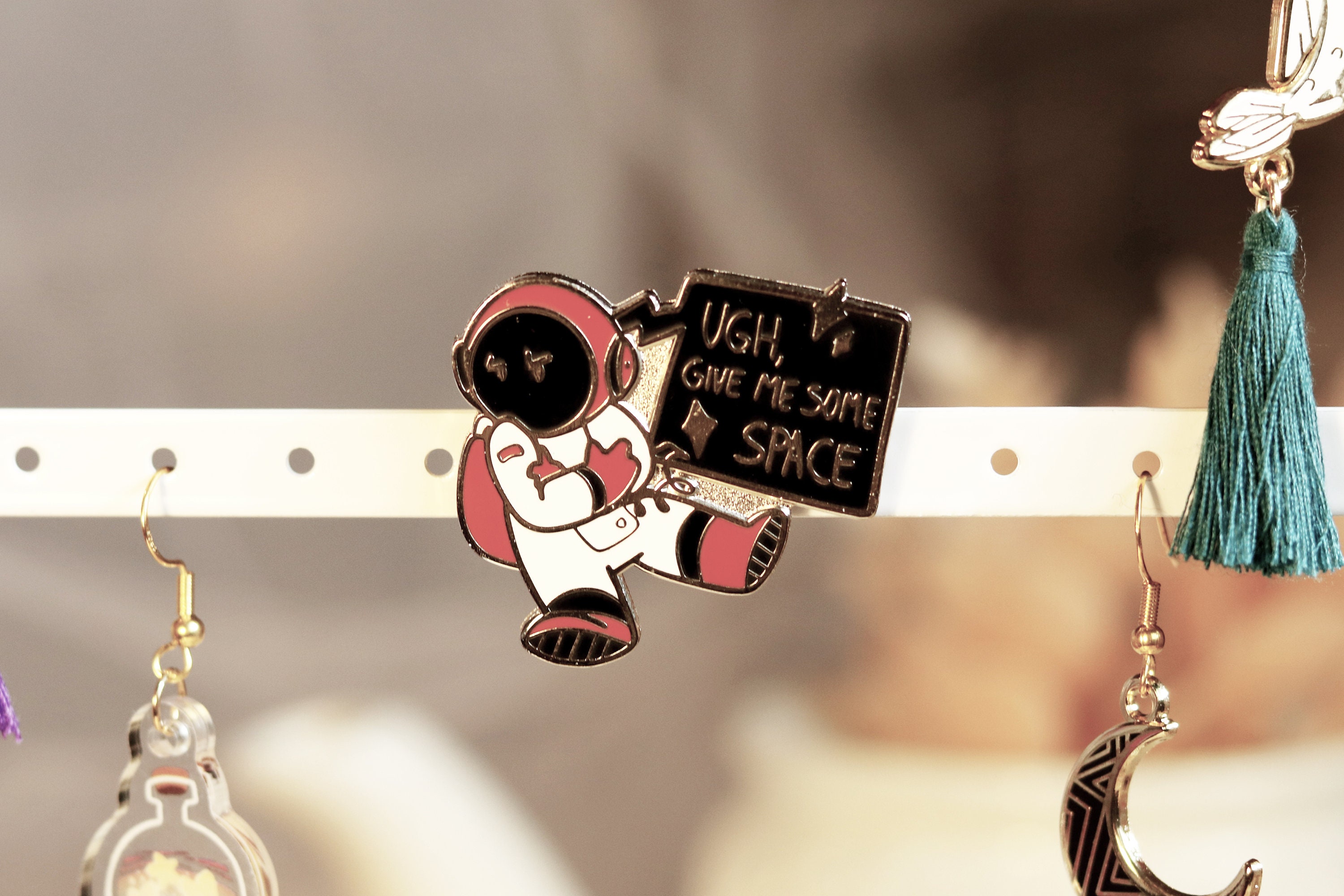 Astronaut Space Funny Cute Hard Enamel Pin for Introverts - Etsy