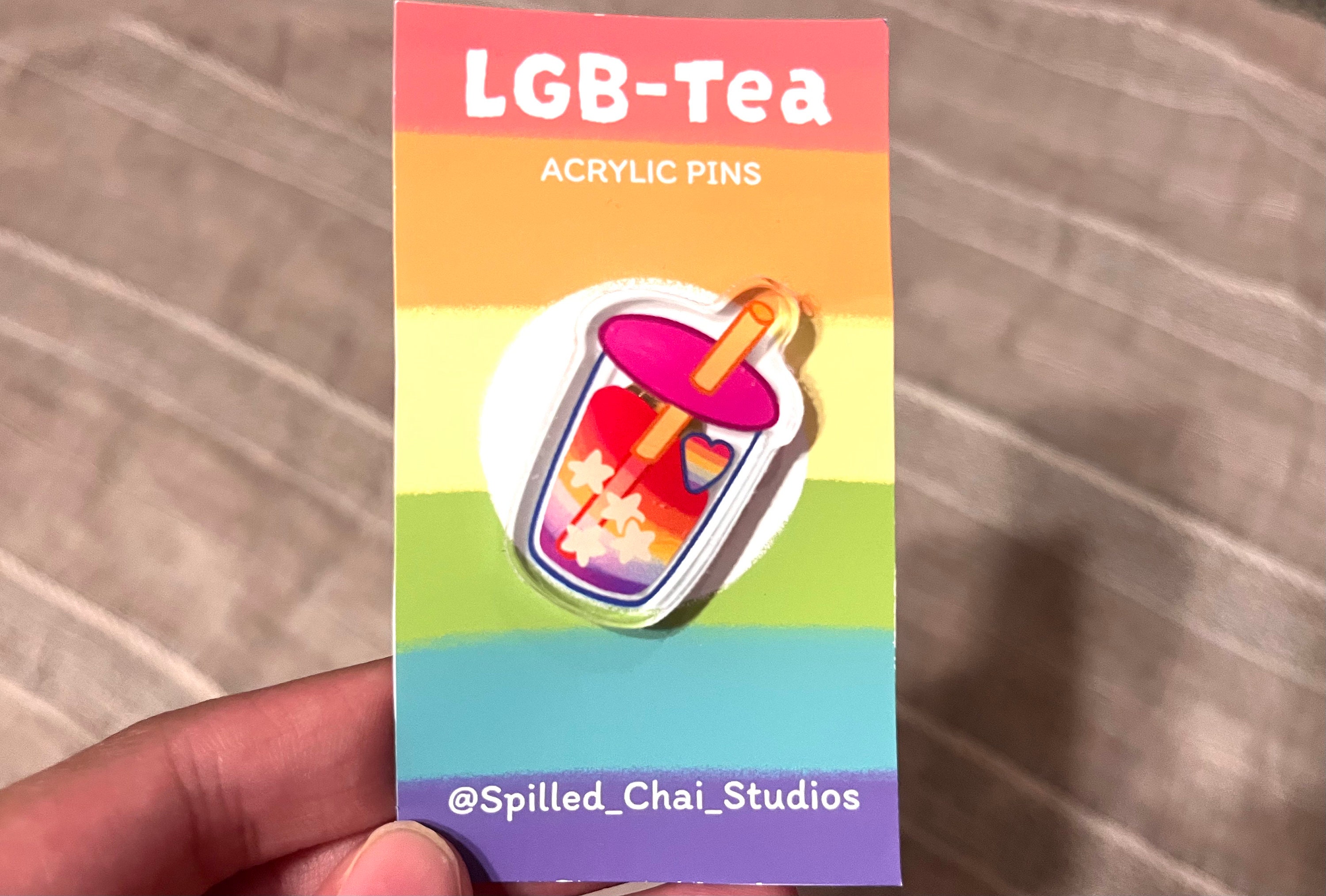 Gay Boba Tea Pin Acrylic Queer Coffee Pride Pin - Etsy