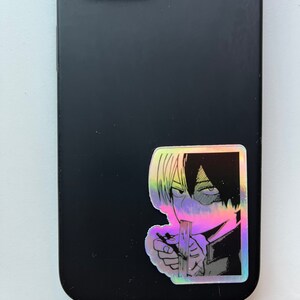 My Hero Holographic Todoroki Shoto Eating Soba Sticker - Etsy