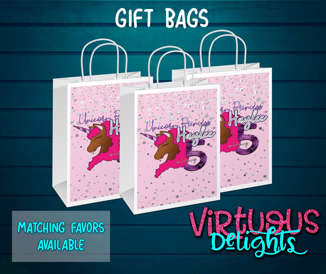 Birthday Bags for Girls, Party Favors, Unicorn Party, Birthday Party ...
