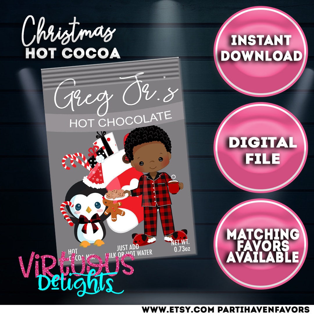 Merry Christmas Hot Cocoa Packet for Boys|hot Cocoa Packet for ...