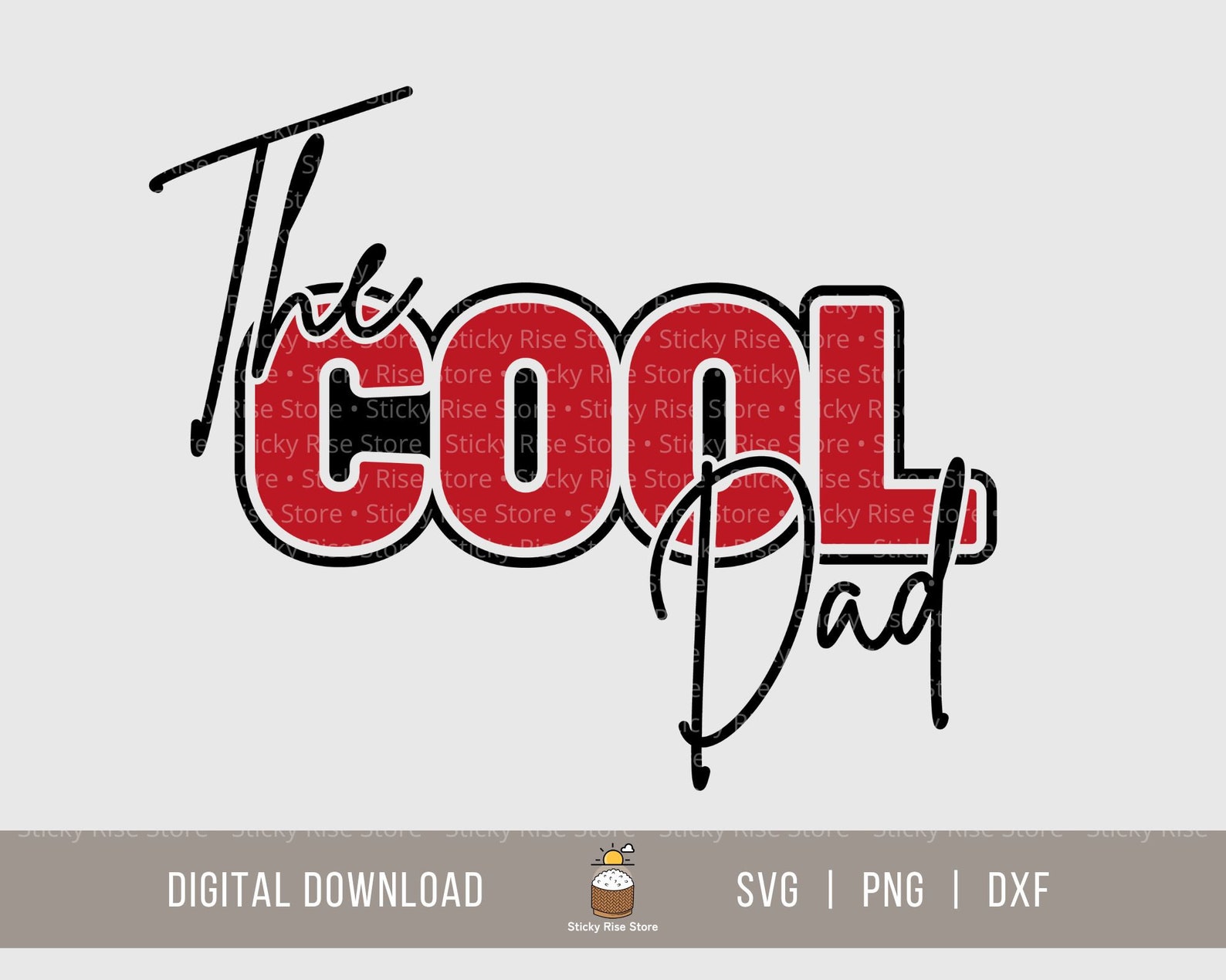 The Cool Dad SVG PNG, Fathers Day SVG, Funny Dad Shirt Svg, Father's ...