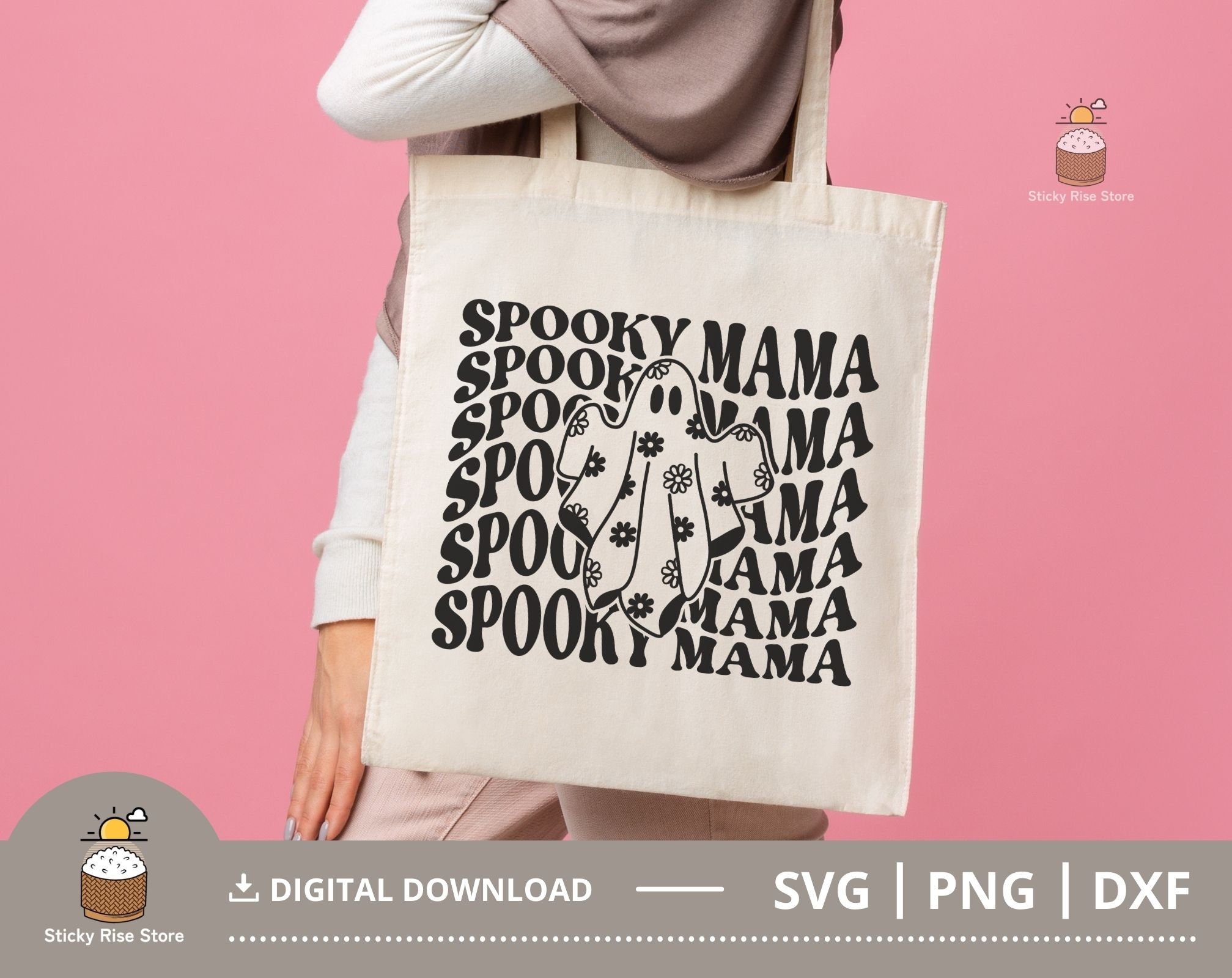 Spooky Mama Svg Daisy Ghost Svg Flower Ghost Svg Boo Svg - Etsy