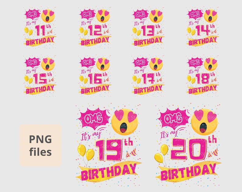 OMG Its My Birthday PNG, 1st 2nd 3rd 4th 5th 6th 7th 8th 9th 10th 11th ...