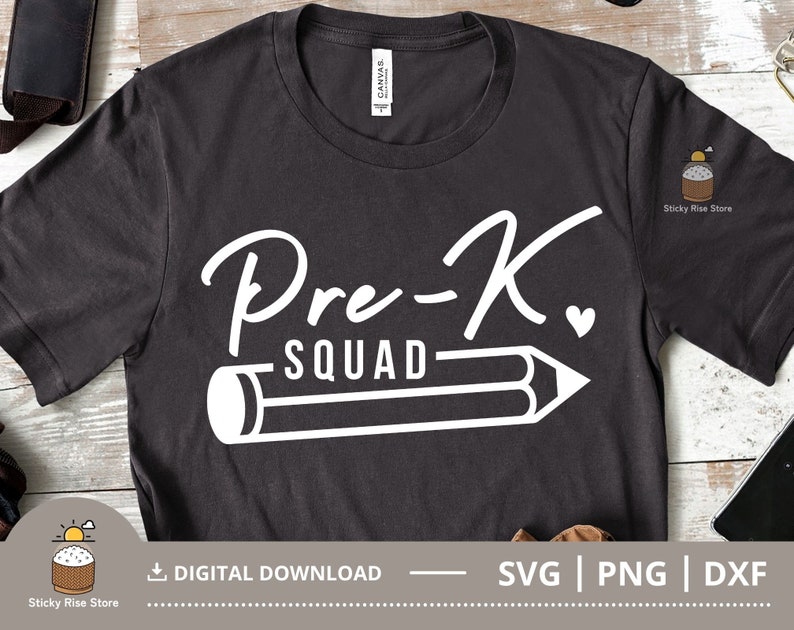 Pre-k Squad SVG Pre K Teacher Shirt Svg Pencil Design - Etsy