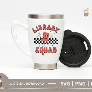 Library Squad Svg Png, Librarian Svg, Retro Library Shirt, Book Lover ...