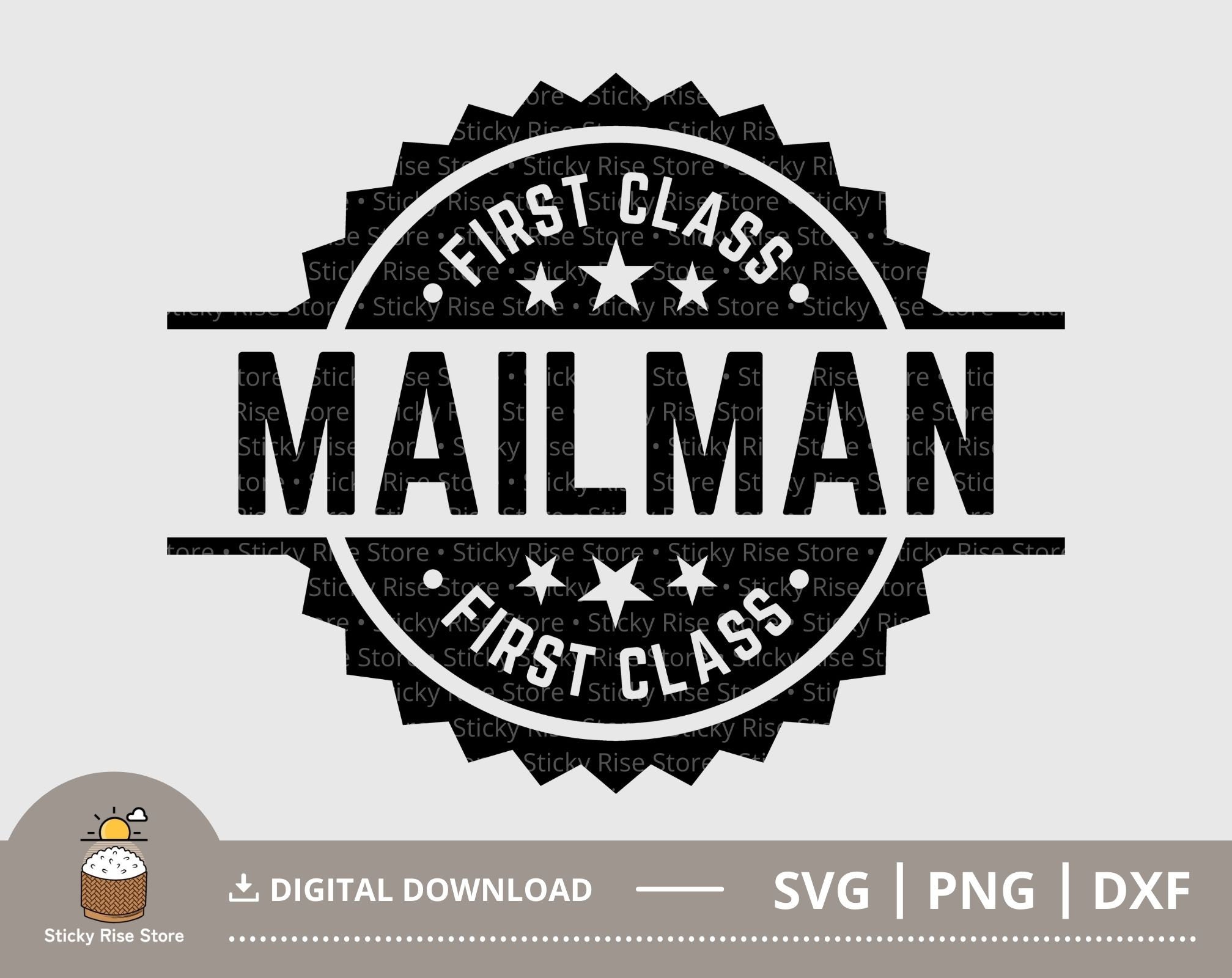 First Class Mailman Svg Png Dxf, Funny Men Mail Carrier Svg, Postal ...