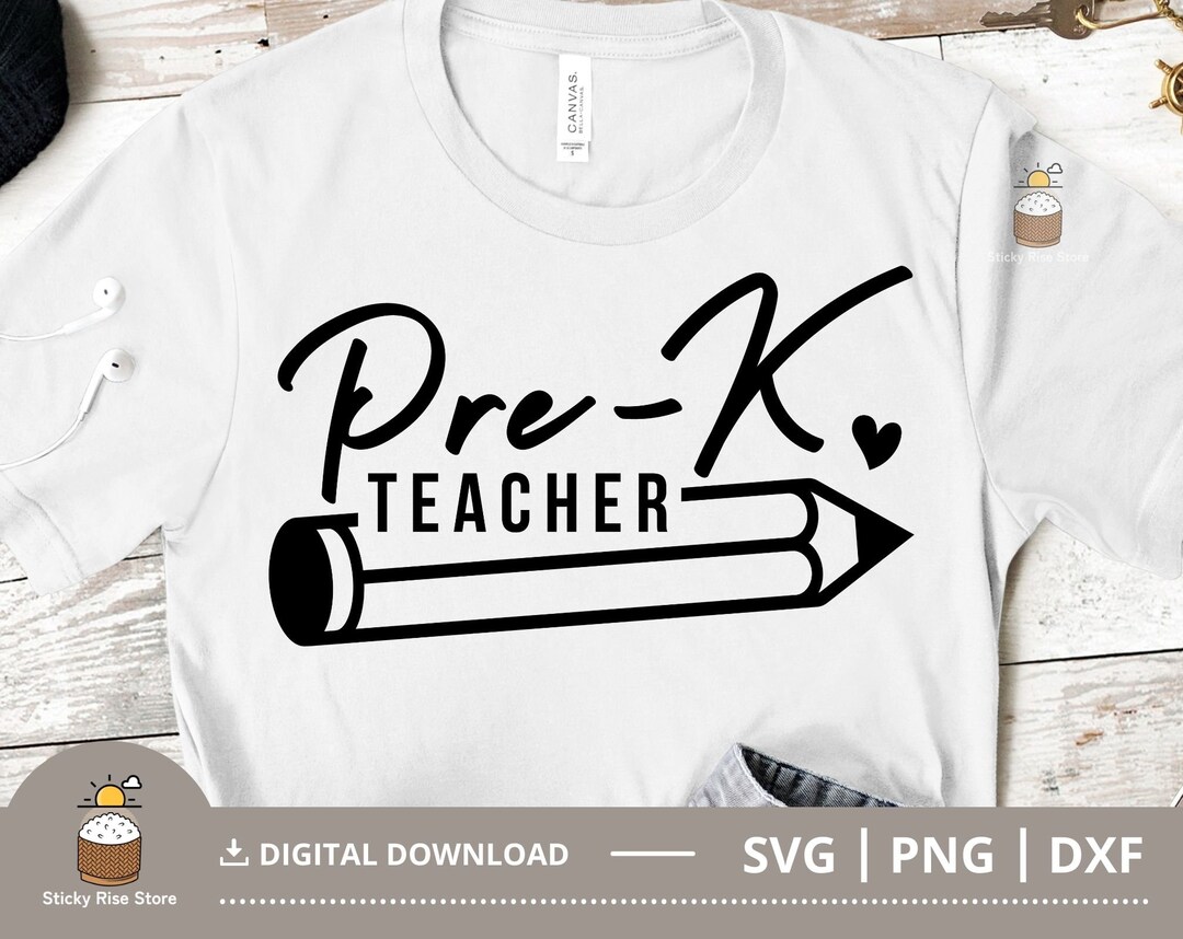 Pre-k Teacher SVG, Pre K Squad Shirt Svg, Pencil Design, Preschool SVG ...