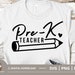 Pre-k Teacher SVG Pre K Squad Shirt Svg Pencil Design - Etsy