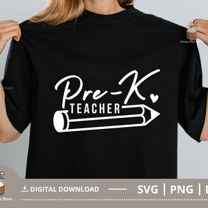 Pre-k Teacher SVG, Pre K Squad Shirt Svg, Pencil Design, Preschool SVG ...