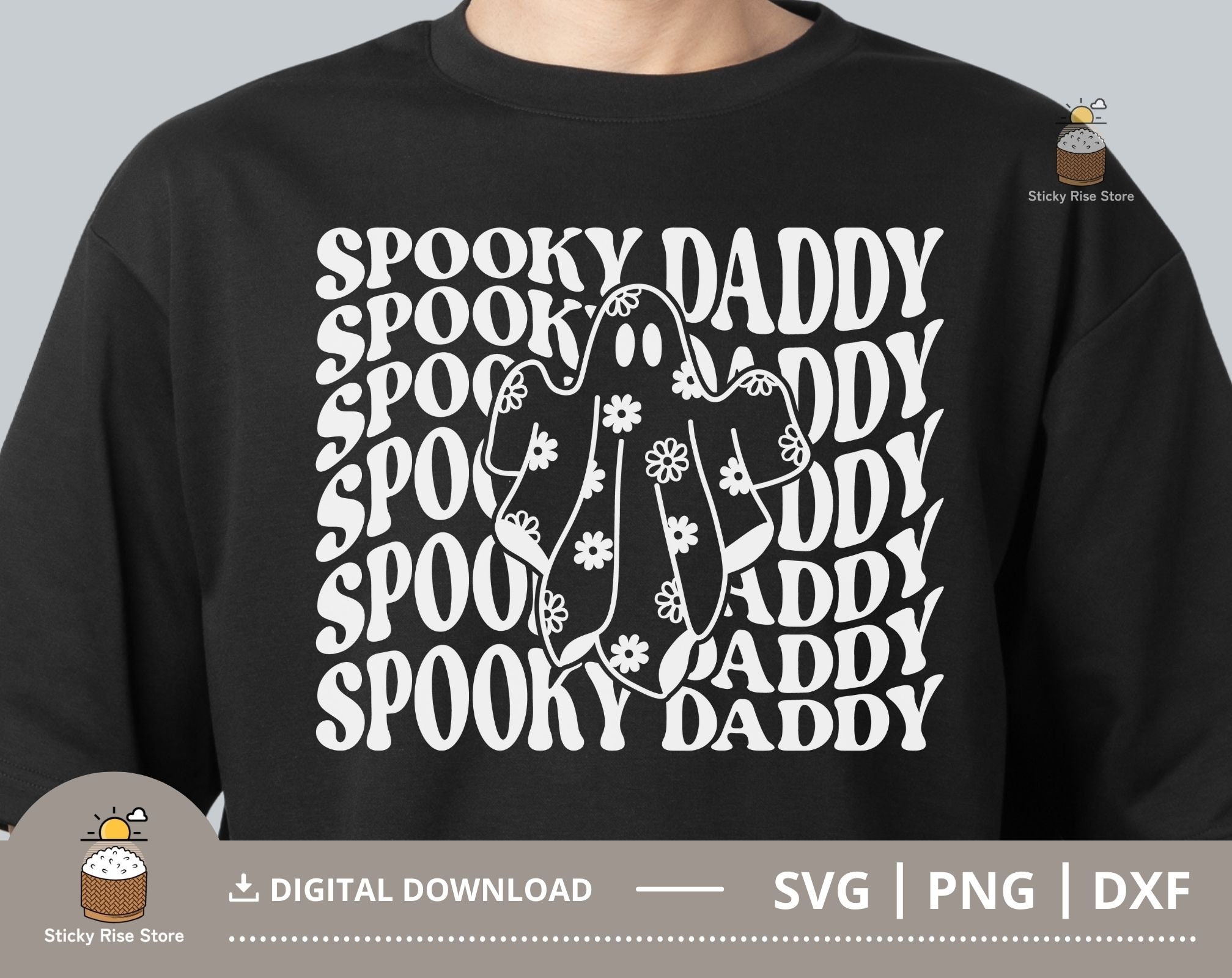 Spooky Daddy Svg Png Halloween Dad Svg Retro Halloween - Etsy