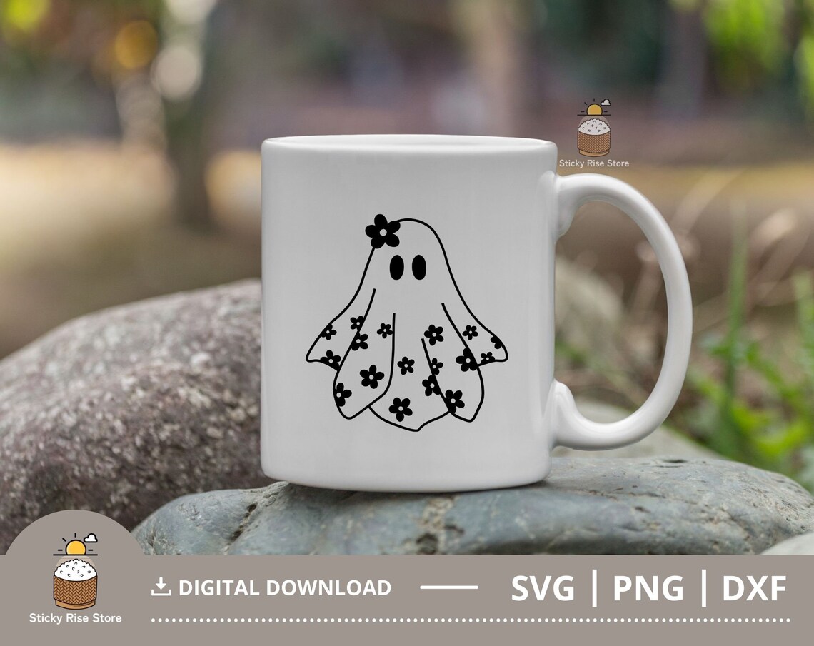 Daisy Ghost Svg Png Dxf Cute Halloween Ghost SVG Halloween - Etsy