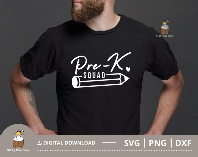 Pre-k Squad SVG Pre K Teacher Shirt Svg Pencil Design - Etsy