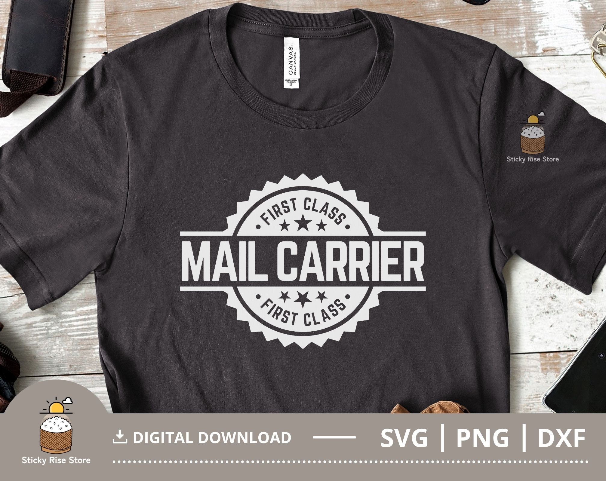 First Class Mailman Svg Png Dxf, Funny Men Mail Carrier Svg, Postal ...