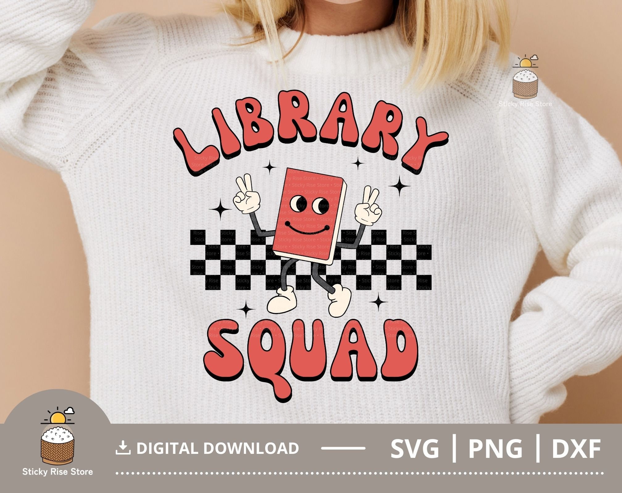 Library Squad Svg Png, Librarian Svg, Retro Library Shirt, Book Lover ...