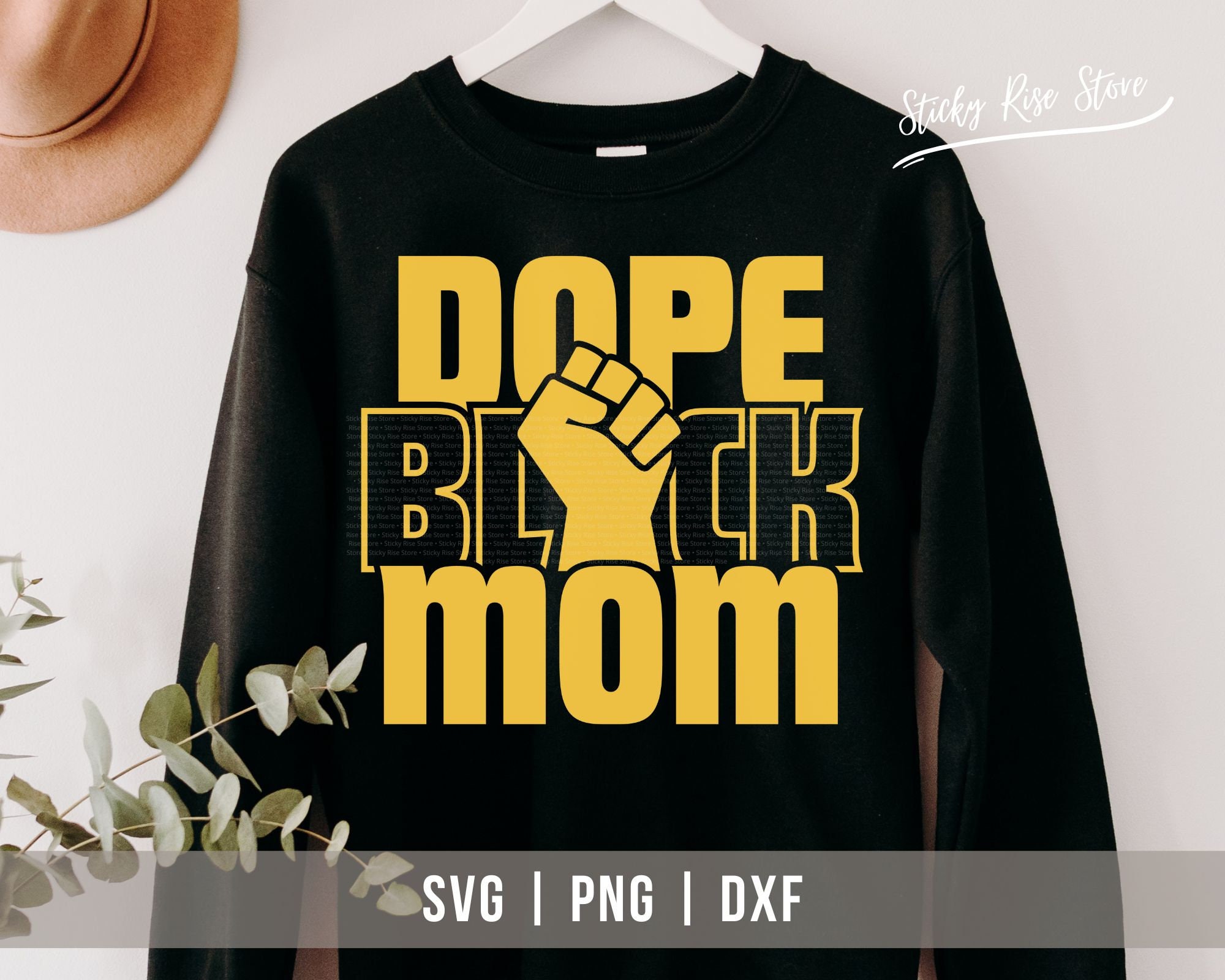 Dope Black Mom Svg Png African American Svg Melanin Png - Etsy